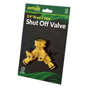 3/4" Brass 2 Way Shut Off Coupling With Valve